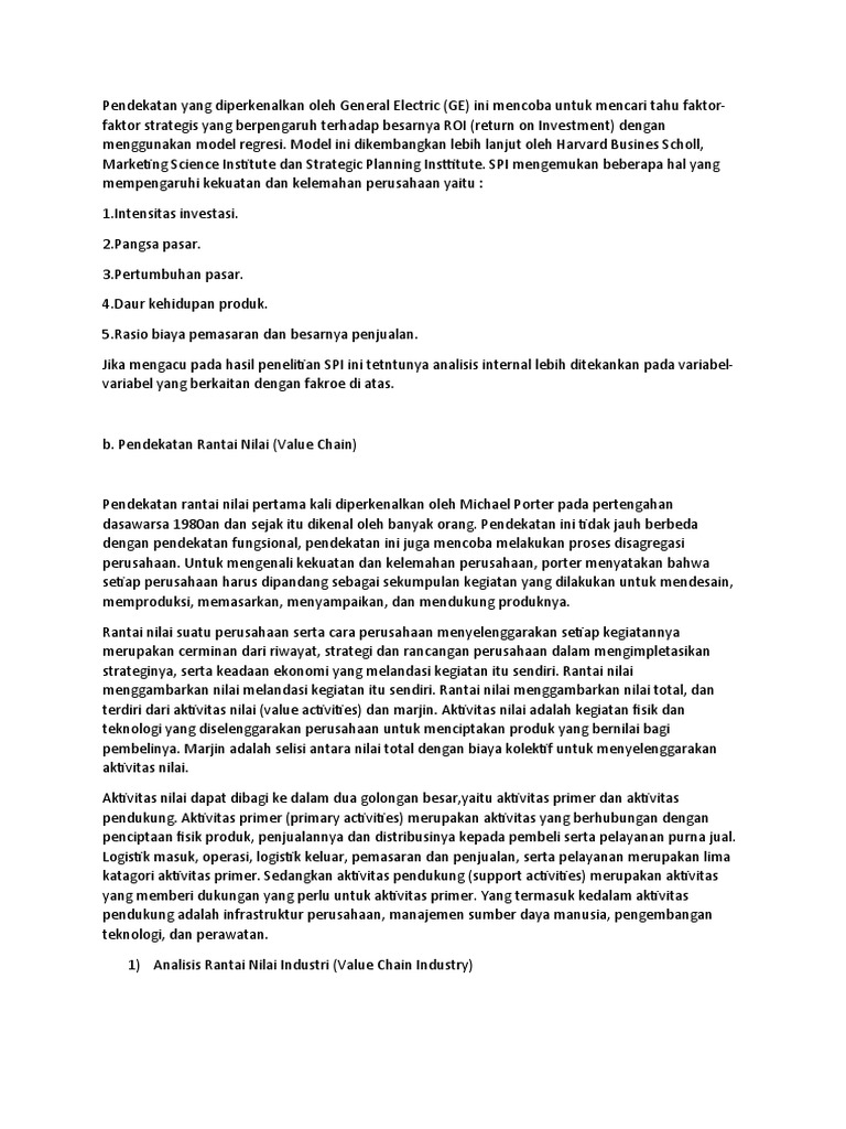 Materi Pendekatan PIMS | PDF