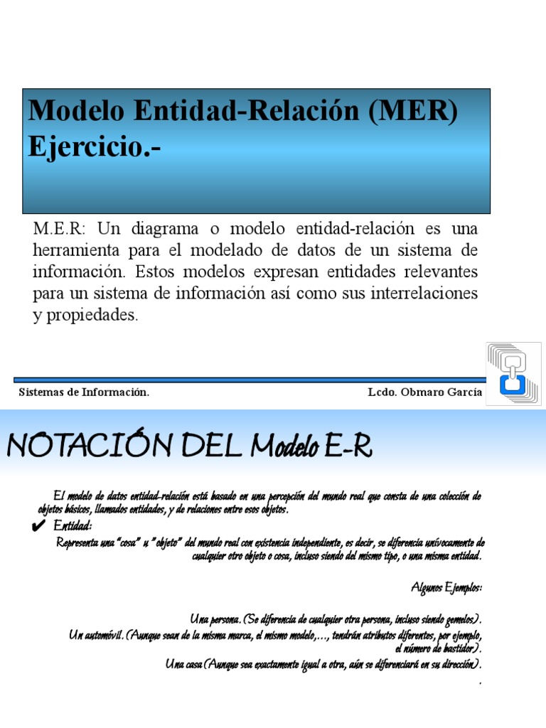 Modelo Entidad-Relación (MER) Ejercicio. | PDF | Informática | Ciencia ...