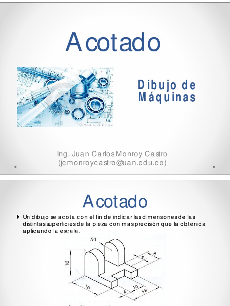 Presentación Acotado | PDF | Dibujo técnico | Dibujo