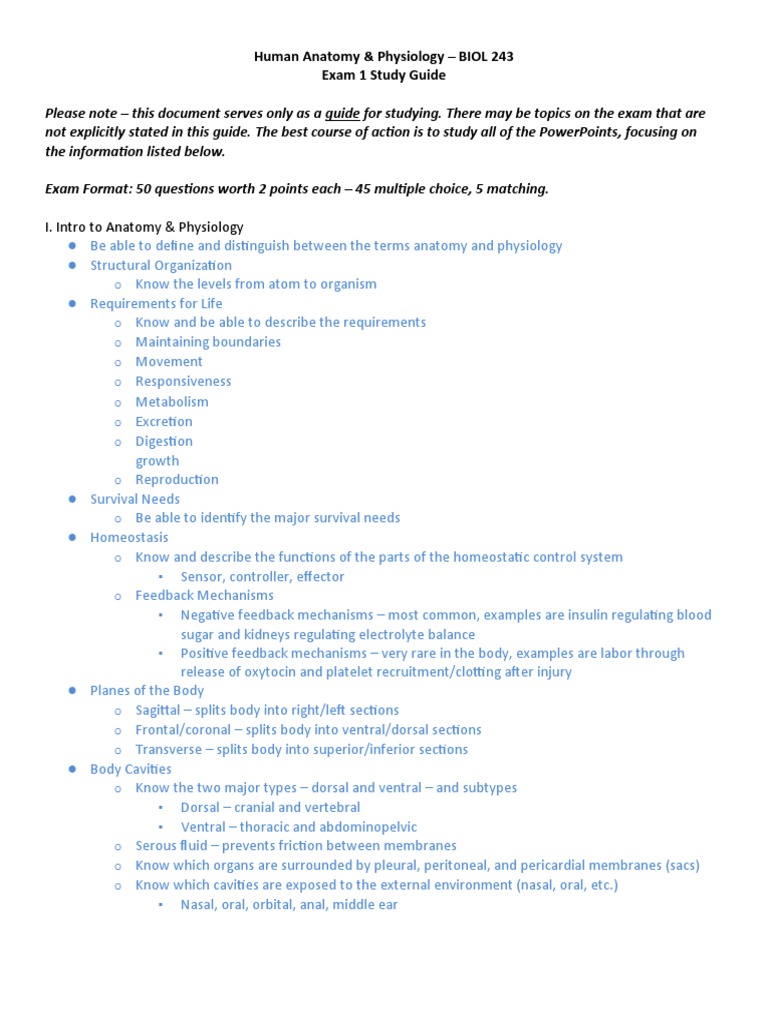 BIOL 243 Exam 1 Study Guide | PDF | Rna | Cell Membrane BIOL 243 Exam 1 Study Guide | PDF | Rna | Cell Membrane