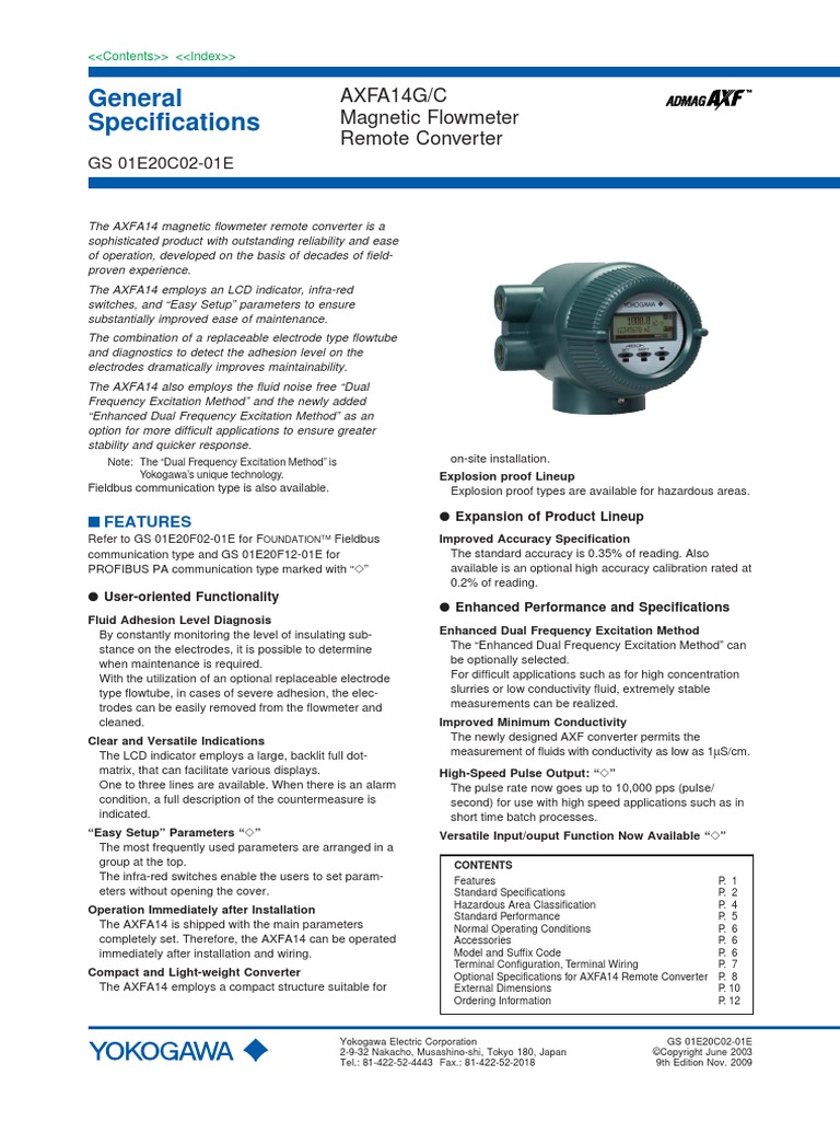 Yokogawa - Electronica Remota AXFA14 | PDF | Power Supply | Flow ...