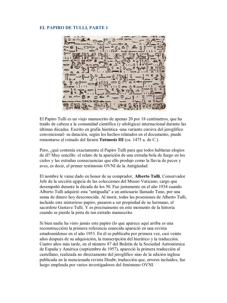 El Papiro de Tulli | PDF | Manuscrito | Traducciones