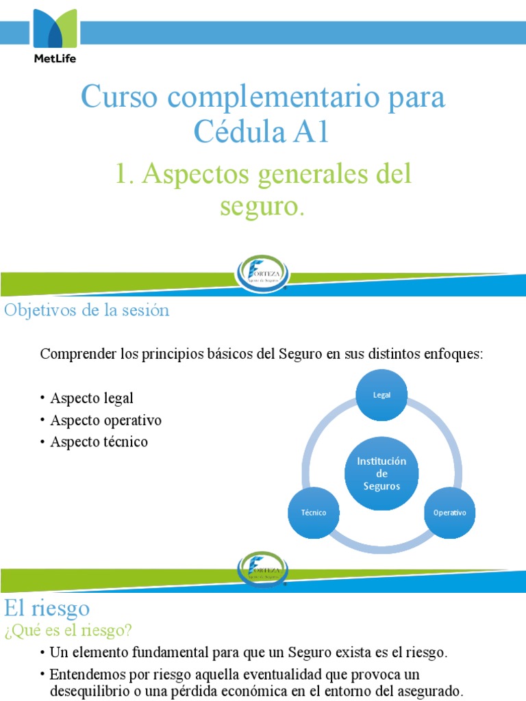 Aspectos Generales de Un Seguro - PPTX 1 | PDF | Póliza de seguros | Seguro