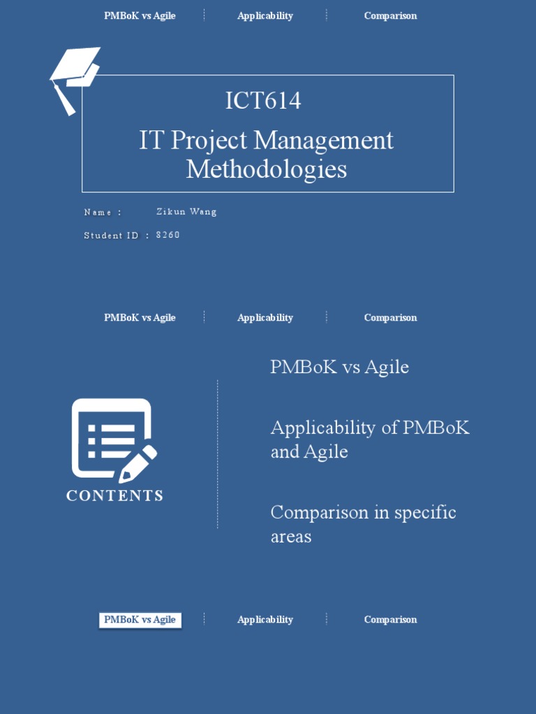 It Project Management Methodologies: Applicability Comparison Pmbok Vs ...