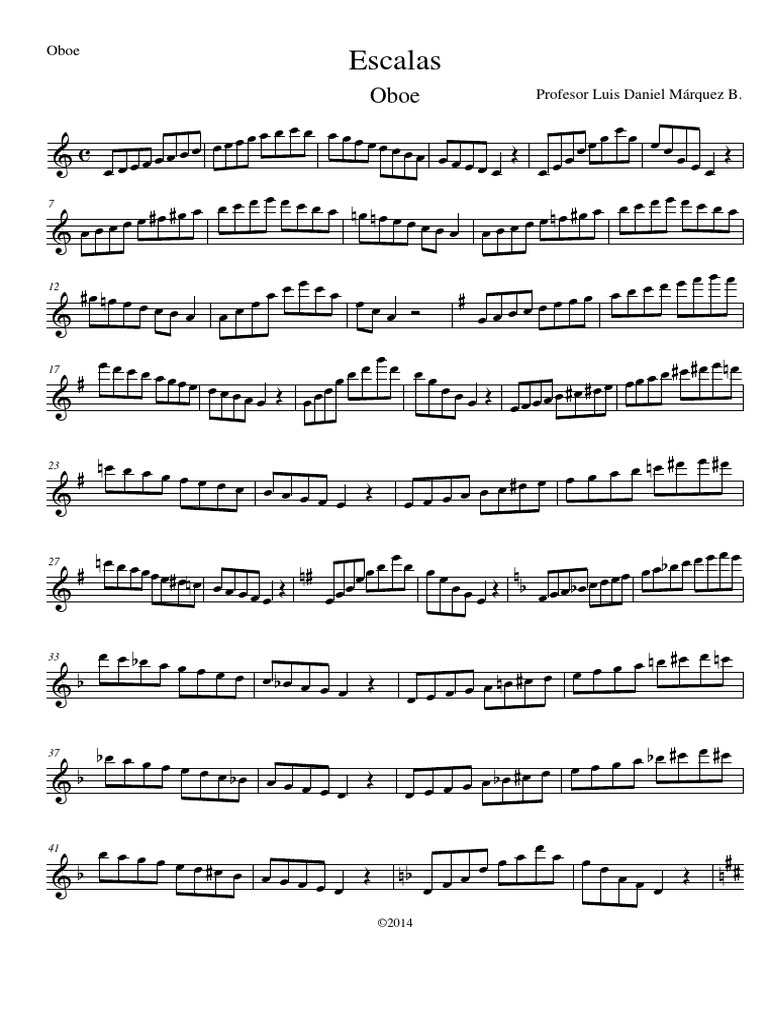 Escalas Oboe Todas - Oboe | PDF