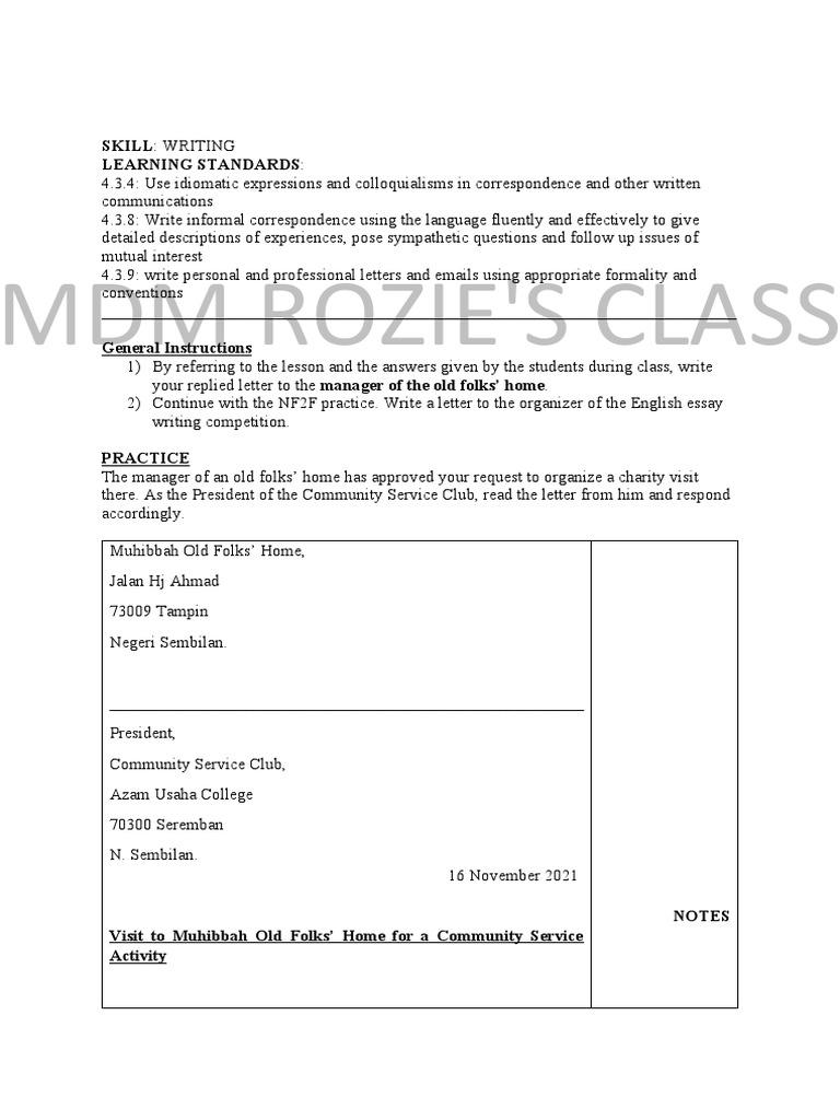 MD Classes: Writing Skills Practice | PDF