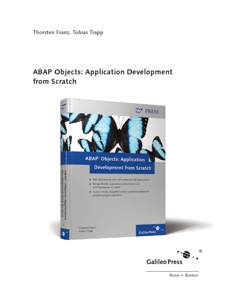 Sappress Abap Objects Application Pdf Object Oriented Programming 1911