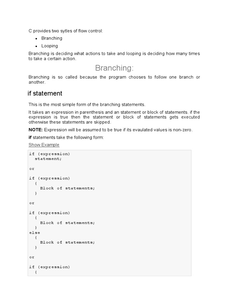 Flow Control | PDF | Control Flow | Computing