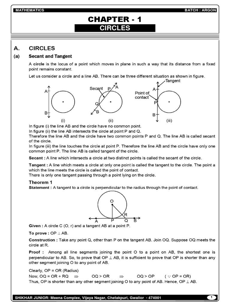 Circle Chapter File | PDF