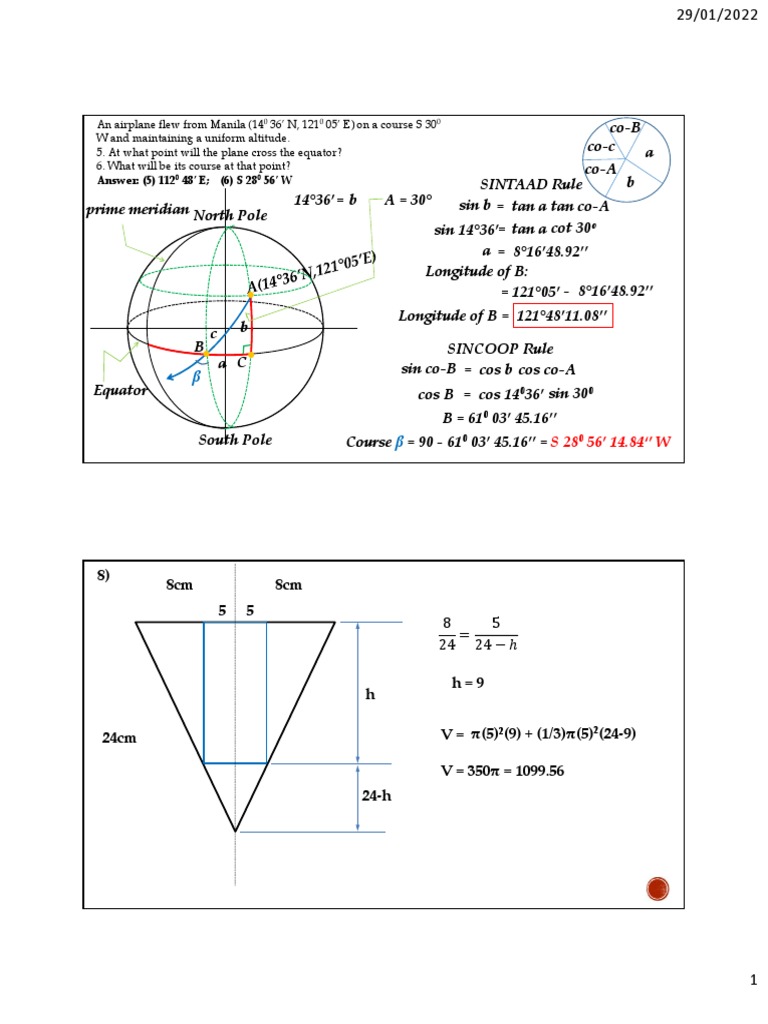 Manila Flight Path and Equator Crossing | PDF | Sphere | Longitude