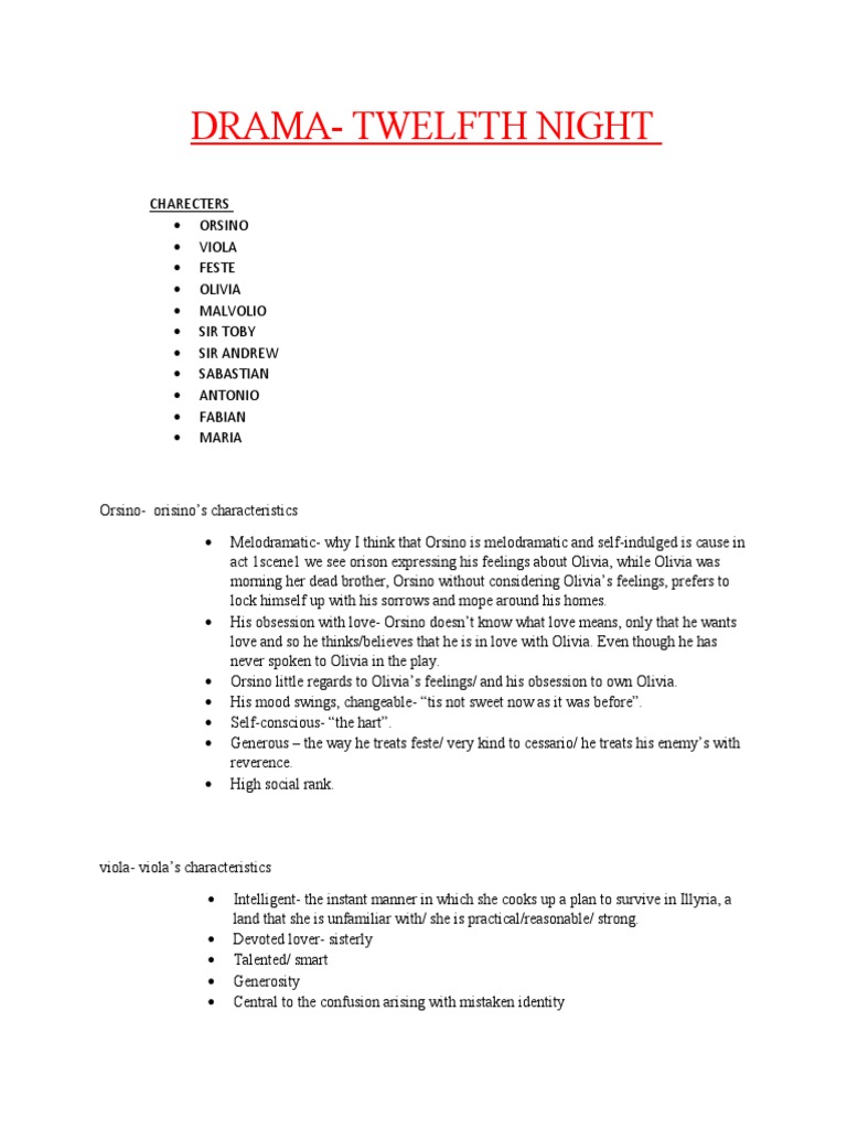 DRAMA and POETRY | PDF | Twelfth Night | Shakespearean Comedies