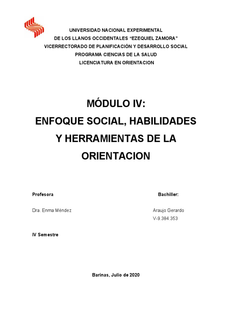 Enfoque Social de La Orientacion | PDF | Trabajo Social | Planificación