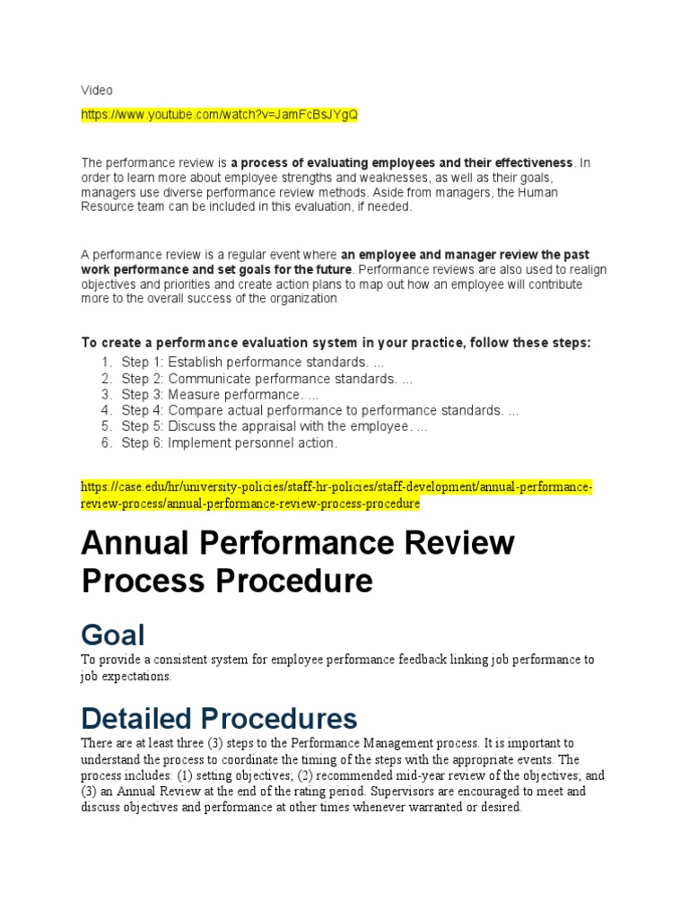 A Comprehensive Guide to Establishing an Effective Annual Performance ...
