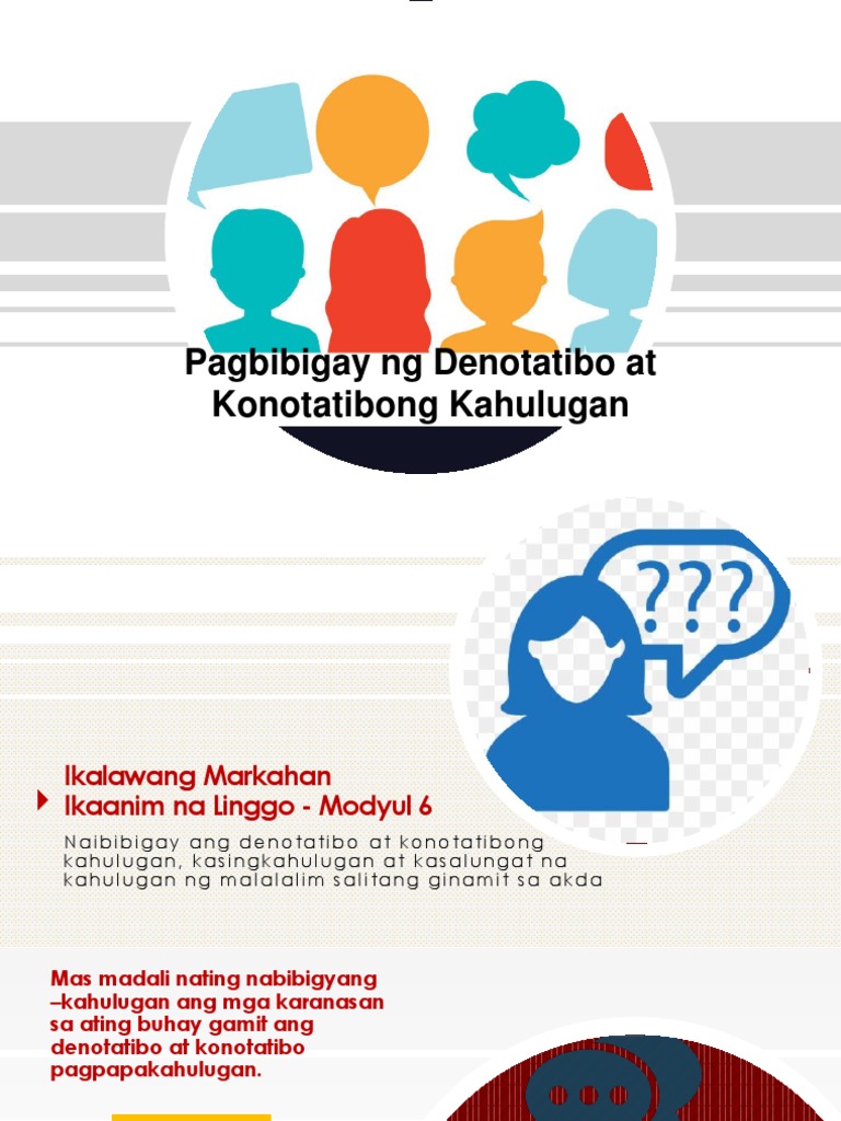 Denotatibo at Konotatibong Kahulugan | PDF