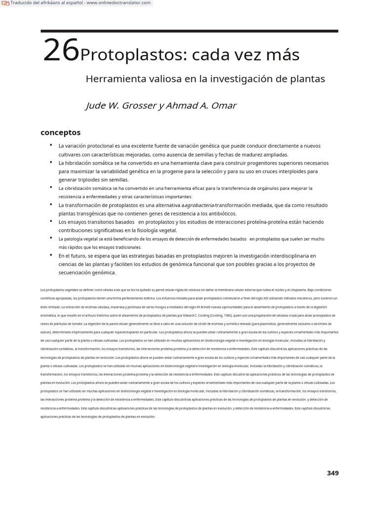 Protoplastos | PDF | Transformación (Genética) | Plásmido