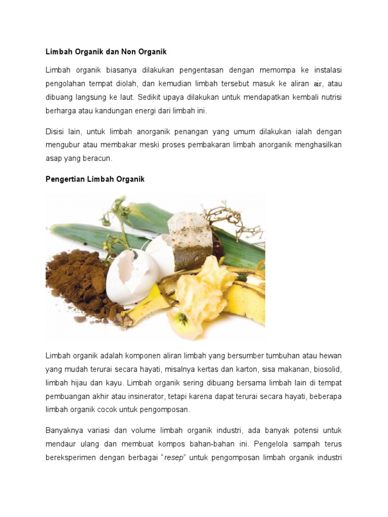 Kliping Limbah Organik Dan Non Organik | PDF