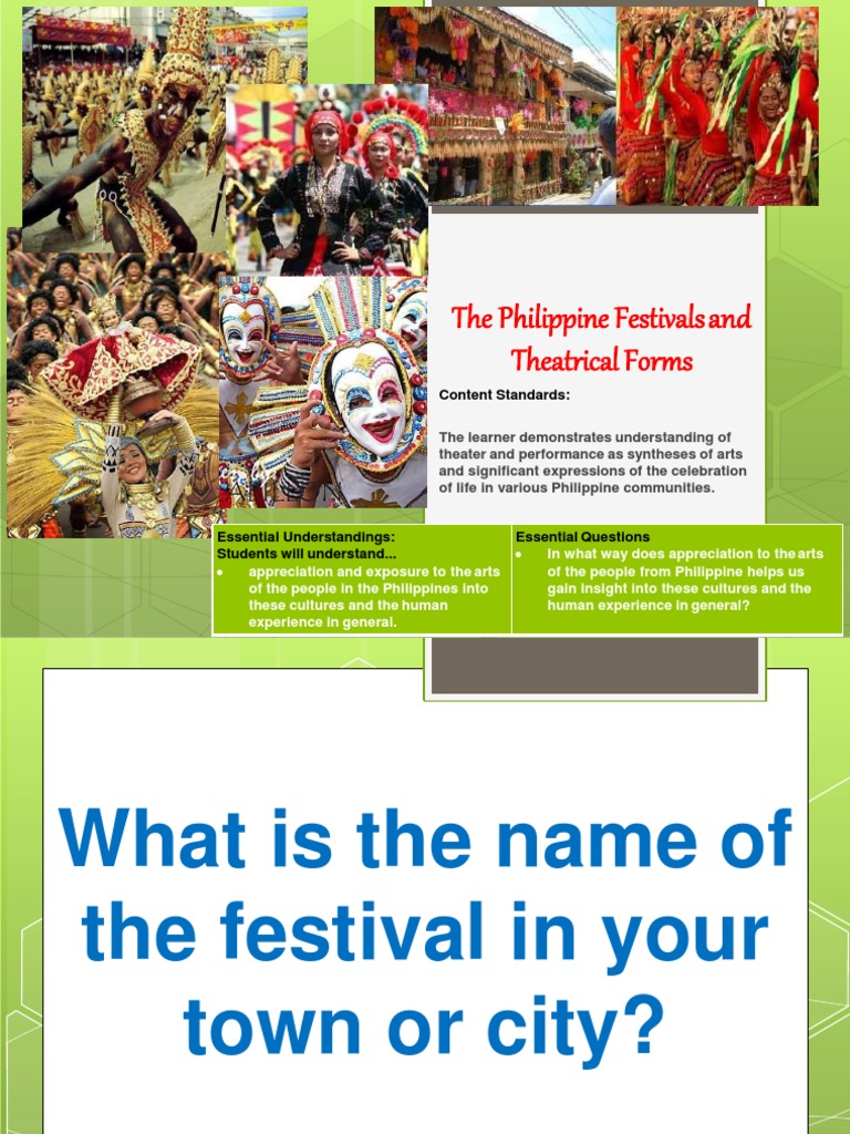 Philippine Festivals and Theatrical Arts | PDF | Philippines | Festival