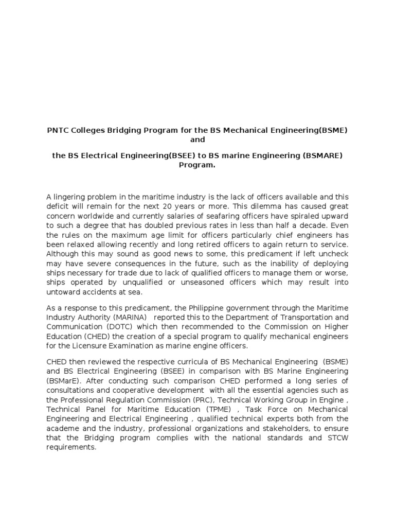 Bridging Program Writeup | PDF | Science And Technology | Science