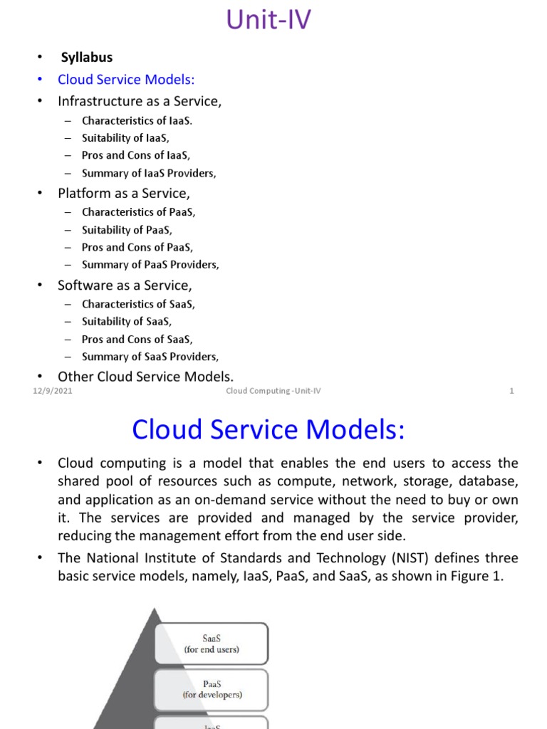 Cloud Computing Unit-4 | PDF | Cloud Computing | Platform As A Service