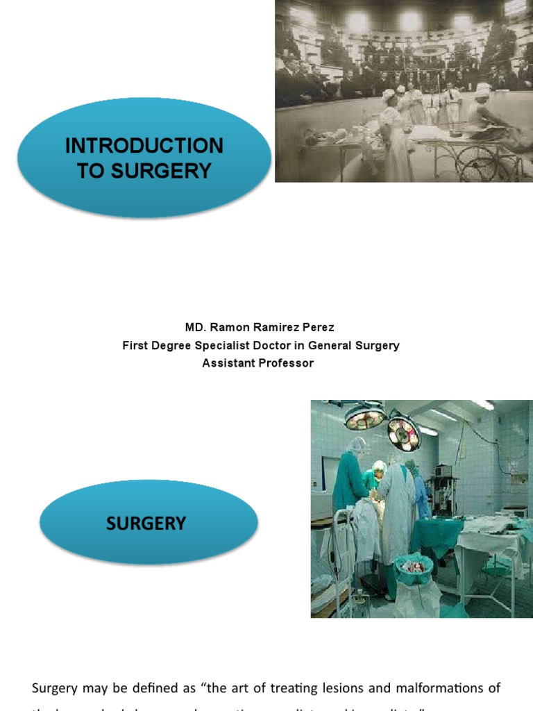 Introduction To Surgery | PDF | Surgery | Anesthesia