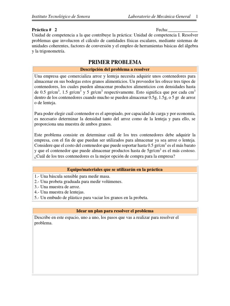 Práctica de Densidad y Almacenamiento | PDF | Densidad | Volumen