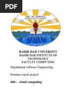 SEminar Report On Cloud Computing PDF | PDF | Software As A Service | Cloud Computing