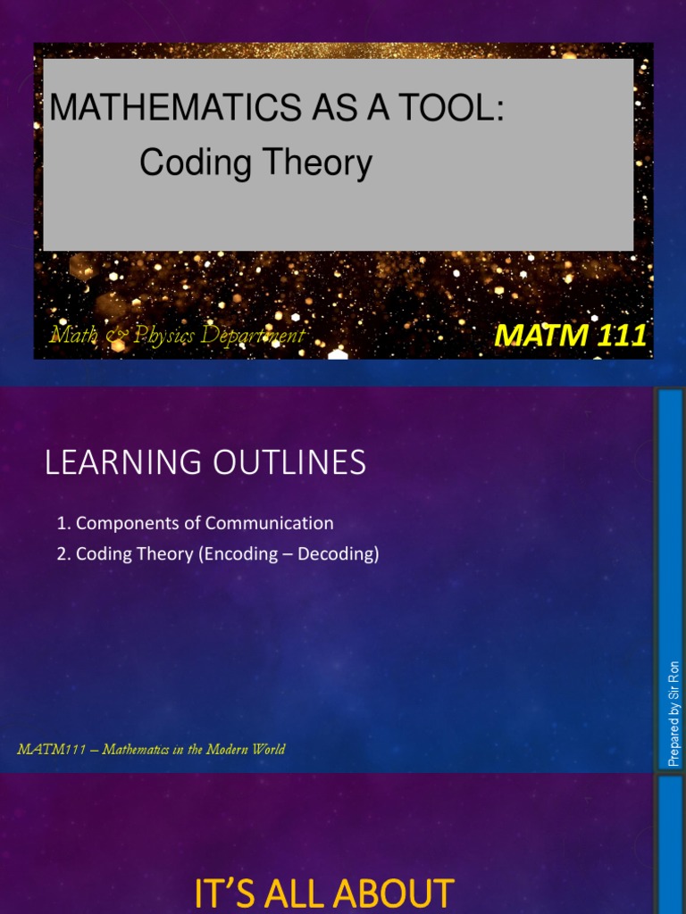 Coding Theory | PDF | Code | Information