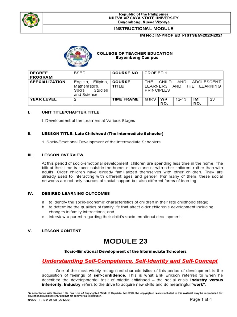 Understanding Self-Competence, Self-Identity and Self-Concept | PDF ...