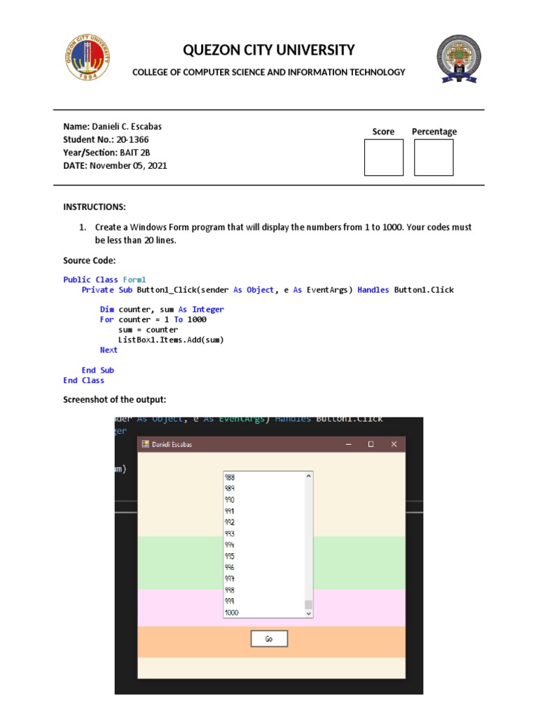 Iteration Structure | PDF