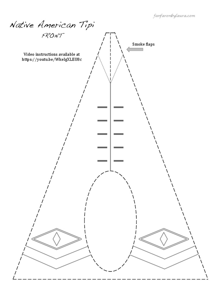 Tipi Template | PDF | Plains Of The United States | Canadian Prairies