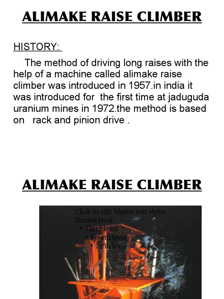 Alimake Raise Climber | PDF | Rail Transport | Drilling