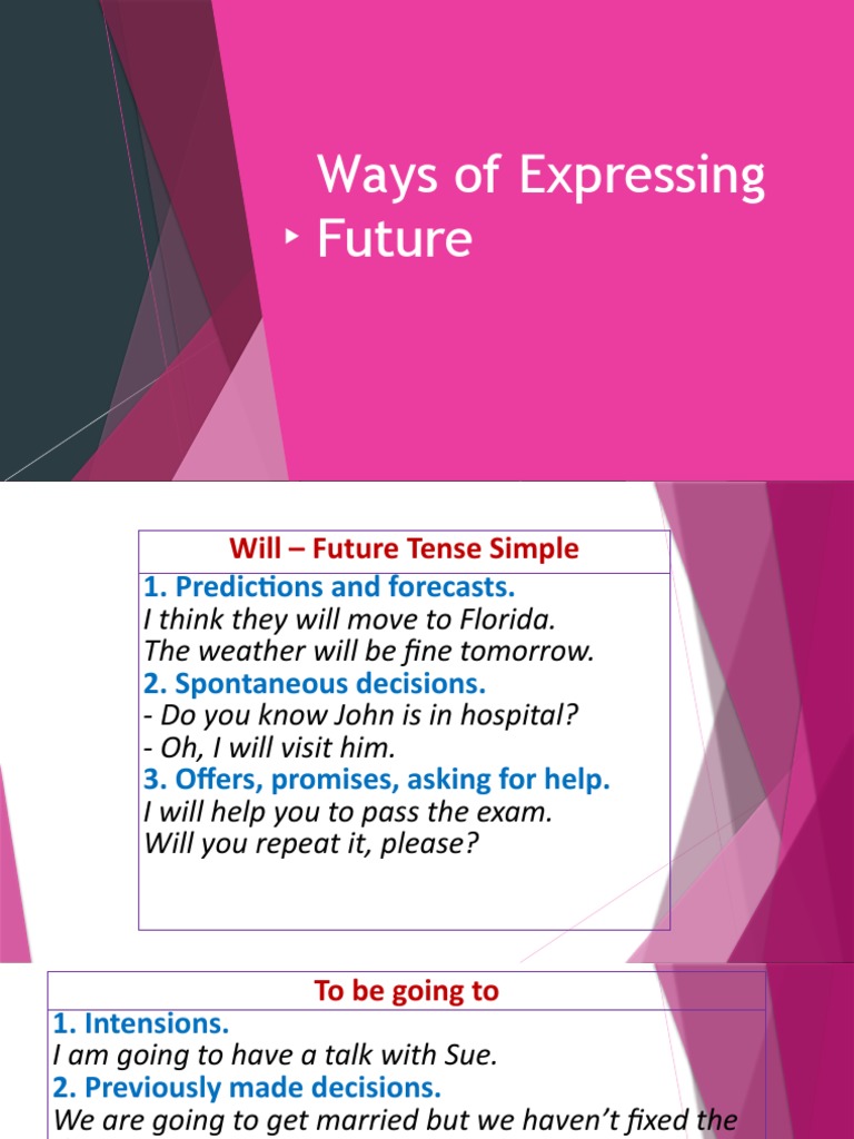 Ways of Expressing Future | PDF | Language Arts & Discipline | Home ...