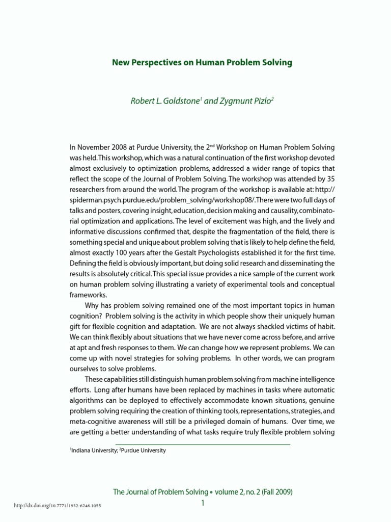 New Perspectives on Human Problem Solving | PDF | Insight | Perception