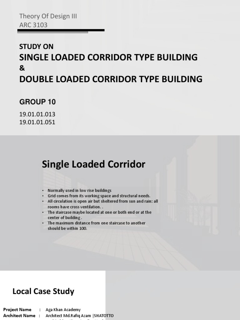 Single vs Double Loaded Corridors Study | PDF | Building | Economic Sectors