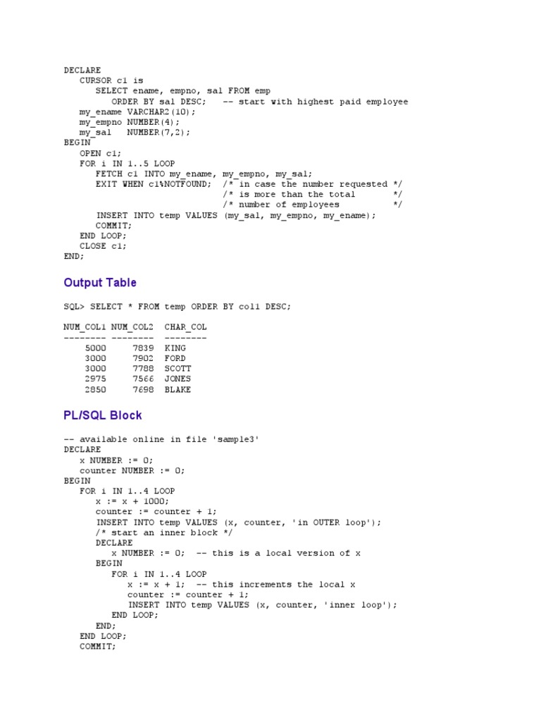 Cursor | PDF | Pl/Sql | Control Flow