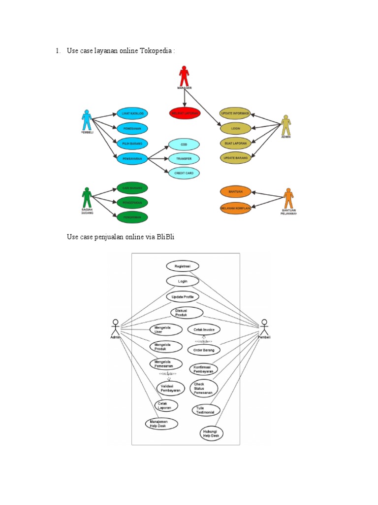 13 Jan Use Case Layanan Online Tokopedia | PDF