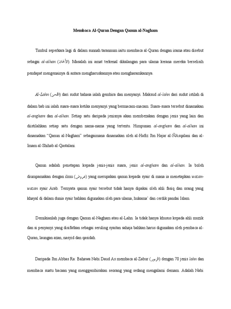 02membaca Al-Quran Dengan Qanun Al-Nagham | PDF | Agama & Spiritualitas