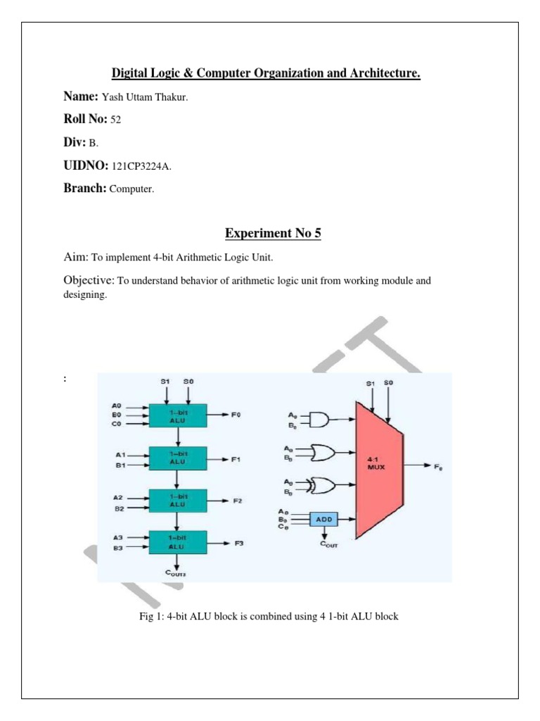 52 Yash Thakur (DLCA) Experiment No 5 | PDF | Computer Architecture | Digital Electronics