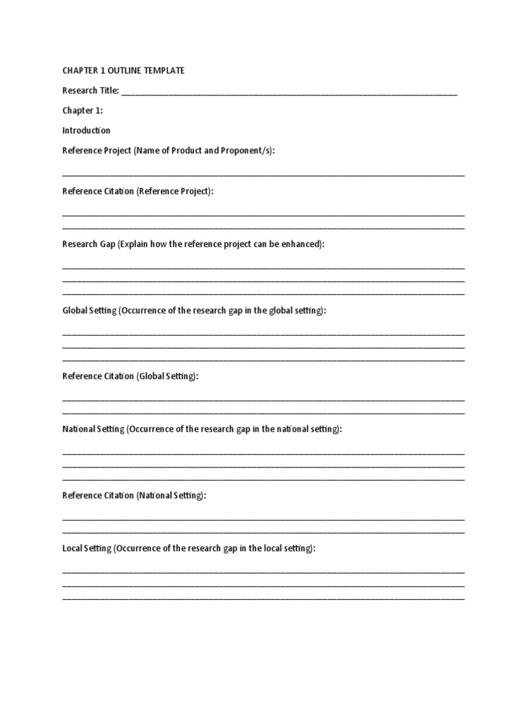 Chapter 1 Outline Template | PDF