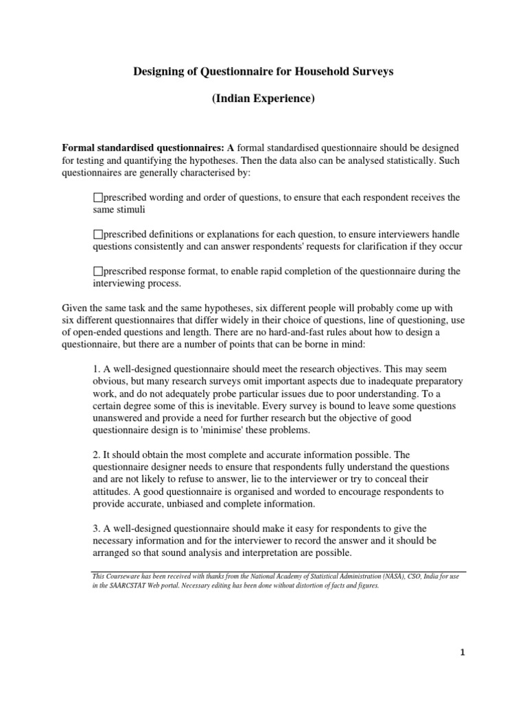 5.design of The Questionnaire | PDF | Survey Methodology | Questionnaire