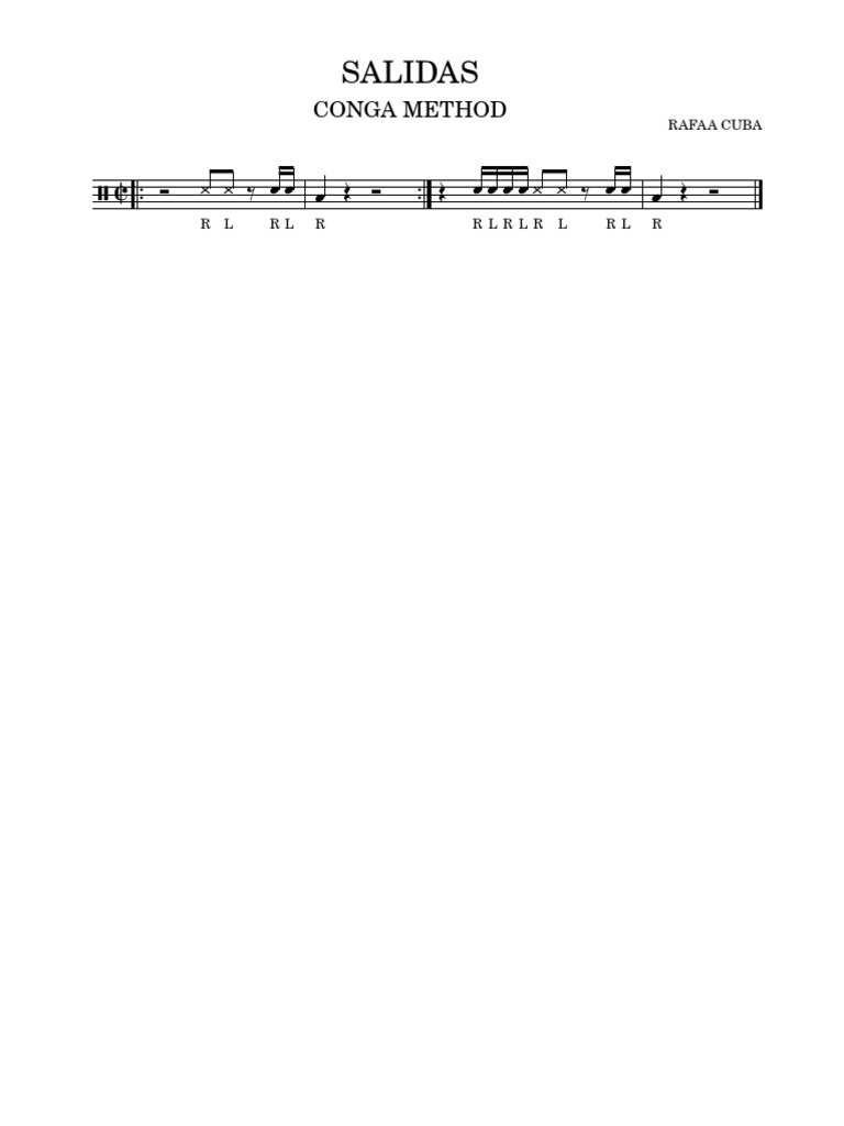 Conga Method Rhythms Guide | PDF