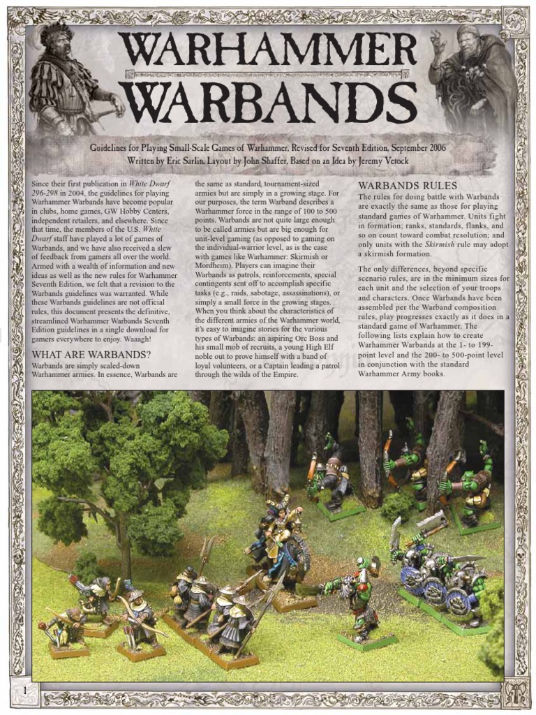 Warhammer Warbands Guidelines, 7th Ed. | PDF