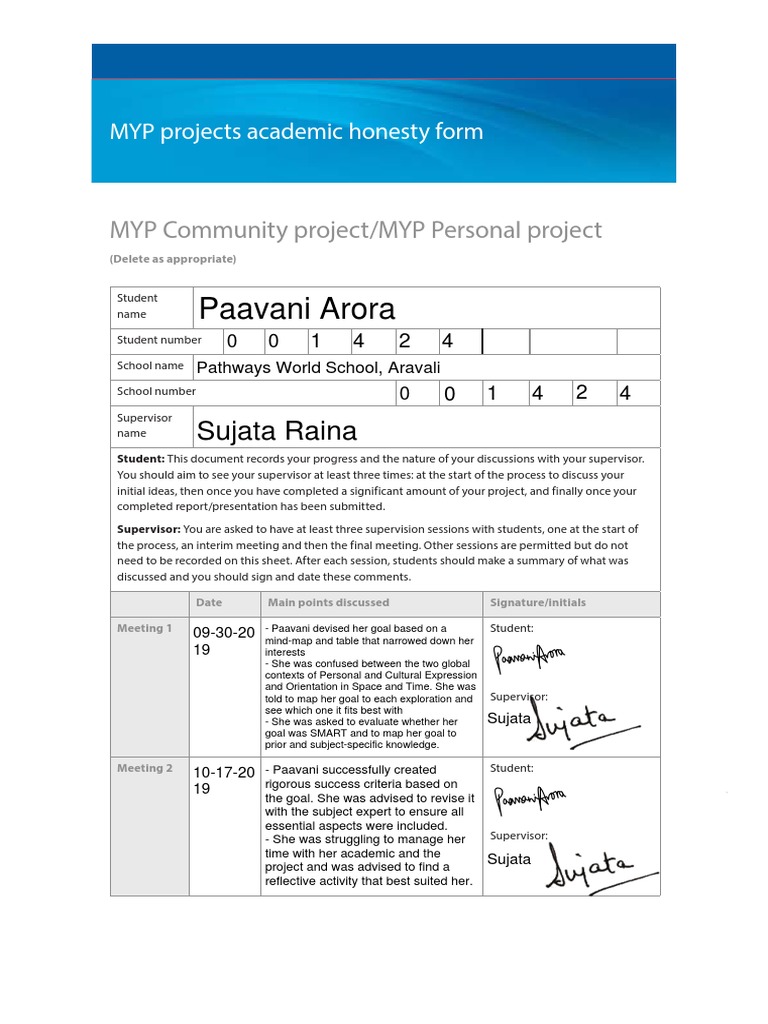 Paavani Arora: MYP Community project/MYP Personal Project | PDF ...