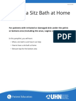 Sitz Bath Overview and Instructions | PDF | Bathing | Hygiene