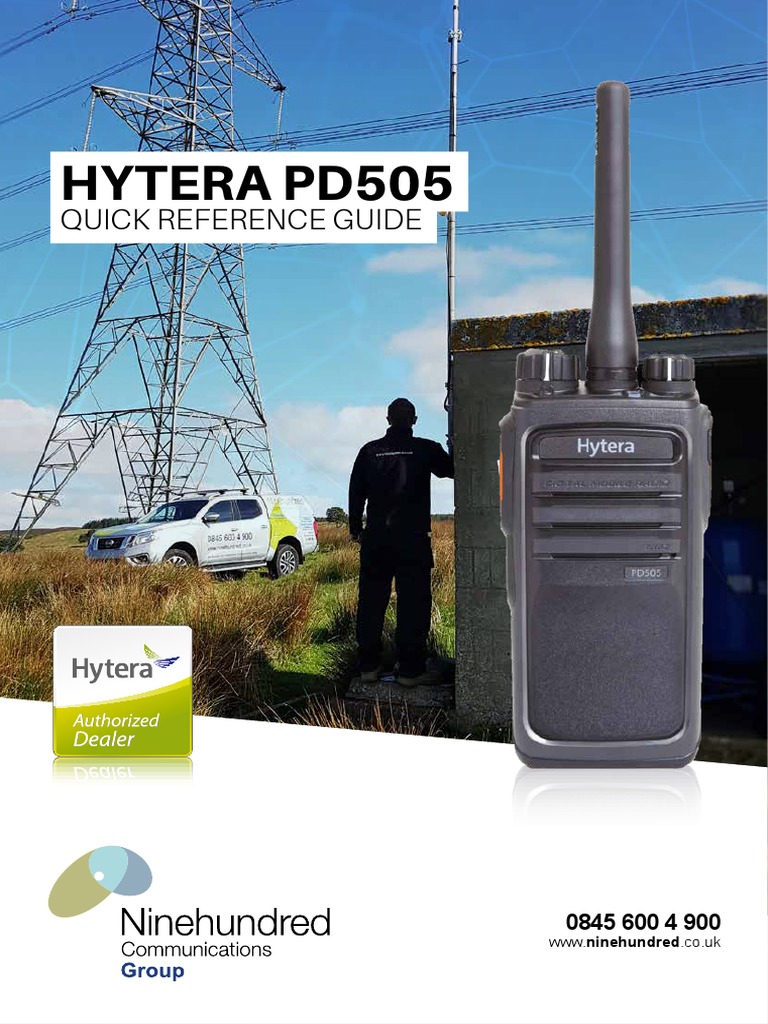 Hytera Pd505: Quick Reference Guide | PDF | Manufactured Goods | Wireless