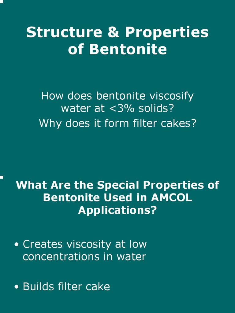 Bentonite Pdf Pdf Colloid Silicon