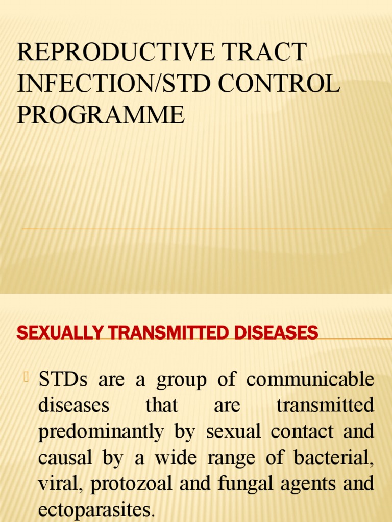 Reproductive Tract Infection/Std Control Programme | PDF | Sexually ...