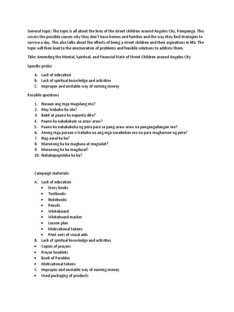 Action Plan (QUESTIONS) | PDF