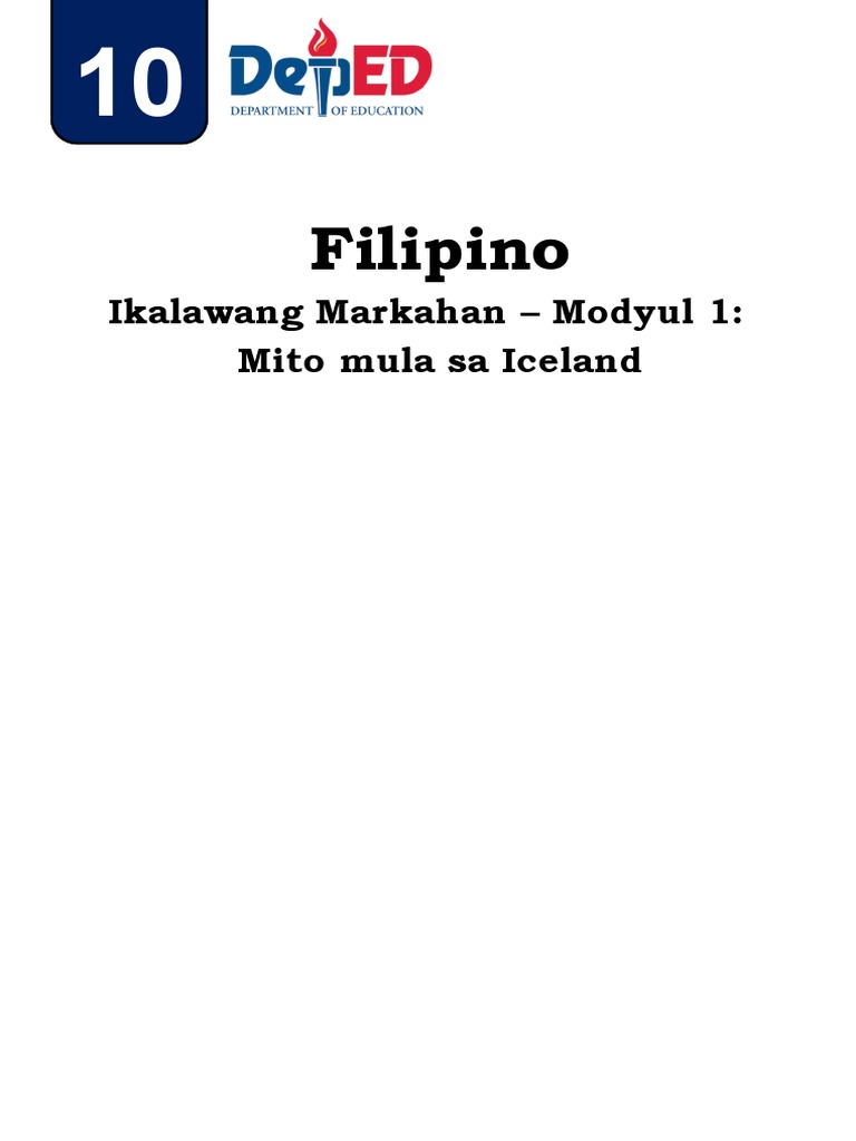Filipino10 Q2 Mod1 Mito Mula Sa Iceland Ver2 | PDF