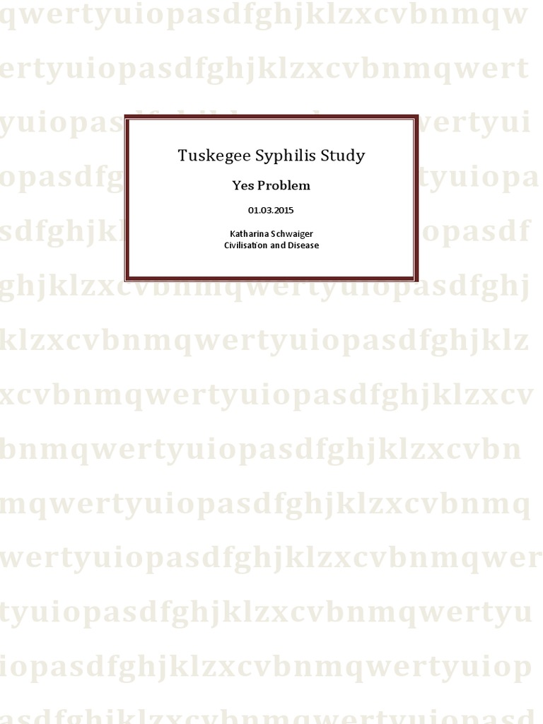 The Tuskegee Syphilis Study | PDF | Health Sciences | Public Health